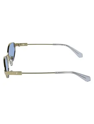 Calvin Klein Modified Rectangle Sunglasses - Gold