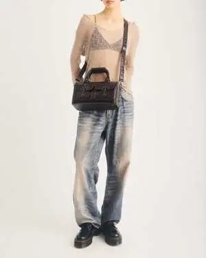 Dr. Martens Top Handle Croc Emboss Leather Bag