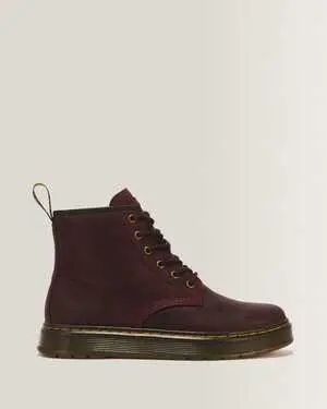 Dr. Martens Brookline Chukka Crazy Horse Leather Ankle Boots - Red