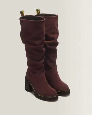 Dr. Martens Kasey Suede Knee High Heeled Boots