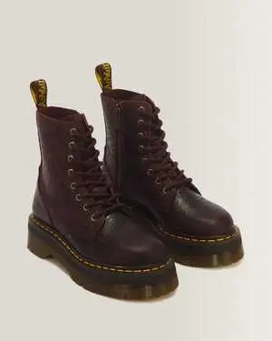 Dr. Martens Jadon Floral Emboss Eye Crazy Horse Leather Platform Boots
