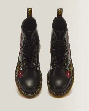 Dr. Martens 1460 Pascal Floral Eye Wanama Leather Lace Up Boots