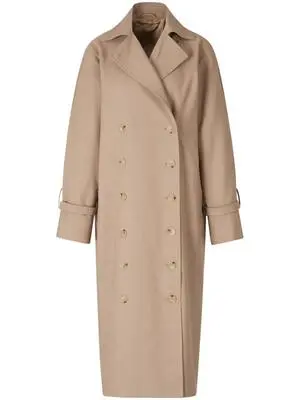 TOTEME Double-breasted Cotton Trench Coat - Brown