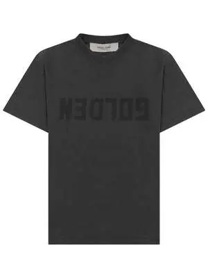 GOLDEN GOOSE T-shirt In Jersey Distressed Con Logo - Multicolor