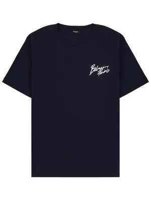 Balmain T-shirt With Logo - Blue