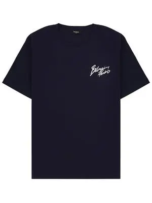 Balmain T-shirt With Logo - Blue