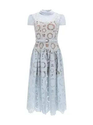 SELF-PORTRAIT Lace Midi Dress - Multicolor