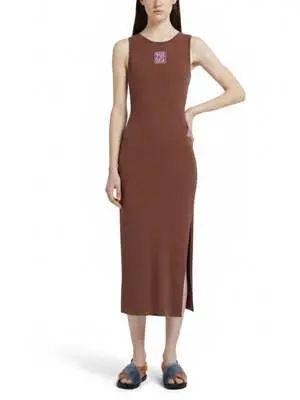 Marni Frame Logo Midi Dress