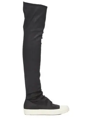Rick Owens High Sock Sneaks Boot - Black