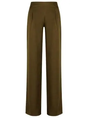 Max Mara Envers Satin Tailored Pants - Green