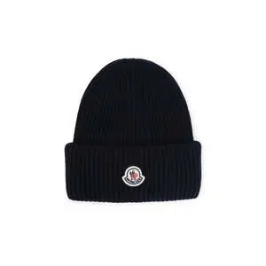 Moncler Virgin Wool Hat - Blue