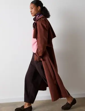 Whistles Wool Mix Curved Hem Knit