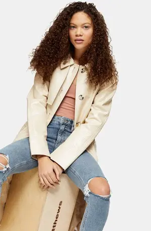 Topshop Jamie Greencast Ripped Skinny Jeans