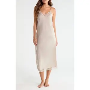 Nordstrom Satin & Lace Full Slip - Beige String