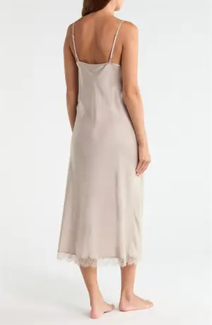 Nordstrom Satin & Lace Full Slip - Beige String