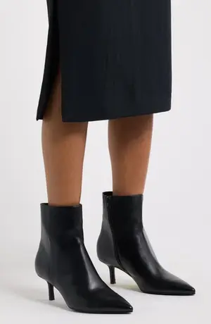 OPEN EDIT Ember Faux Leather Short Boot - Black