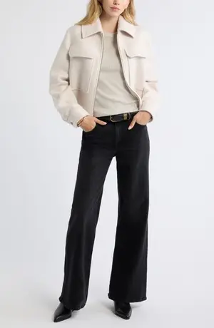Treasure & Bond Cropped Textured Jacket