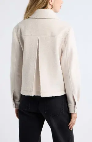 Treasure & Bond Cropped Textured Jacket