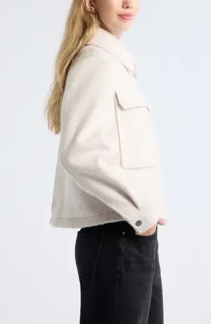 Treasure & Bond Cropped Textured Jacket