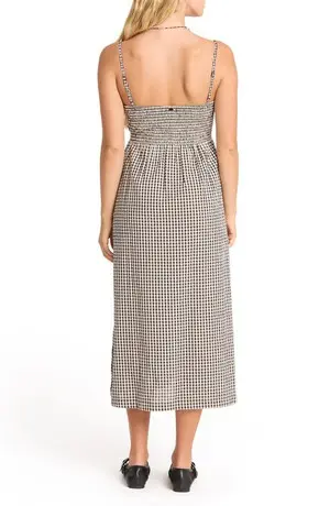 BILLABONG Beach Check Midi Dress