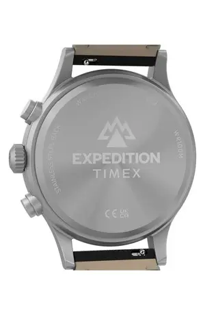 Timex® Expedition Sierra Chronograph Leather Strap Watch