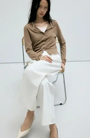 Mango Button Front Cardigan