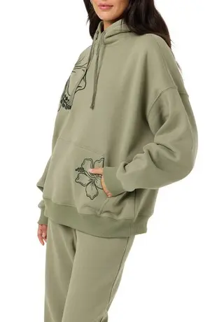 O'Neill Hibiscus Graphic Oversized Hoodie