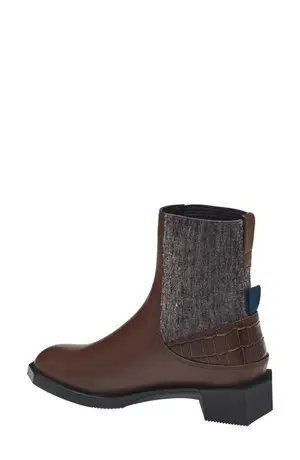 4CCCCEES Forma Ena Croc Embossed Leather Bootie