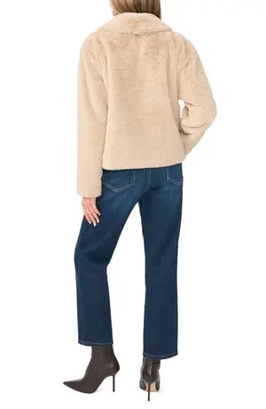 Halogen Double Breasted Faux Fur Peacoat