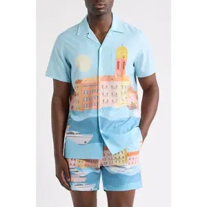 MAVRANS St. Tropez Weekend Performance Camp Shirt - Blue