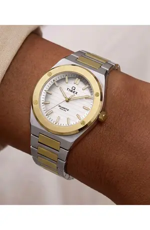 Timex® Q Marbella Stainless Steel Bracelet Watch - Two-tone
