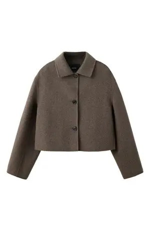 Mango Alex Wool Blend Crop Jacket
