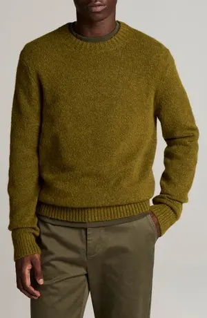 Vince Mottled Marl Crewneck Sweater - Winter Moss