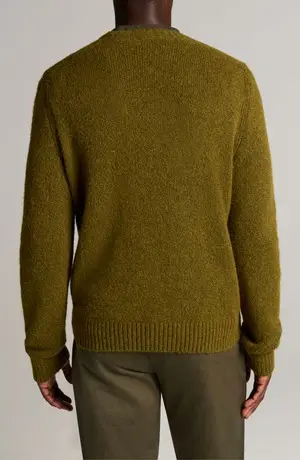 Vince Mottled Marl Crewneck Sweater - Winter Moss