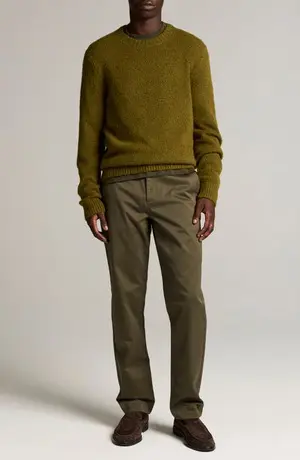 Vince Mottled Marl Crewneck Sweater - Winter Moss