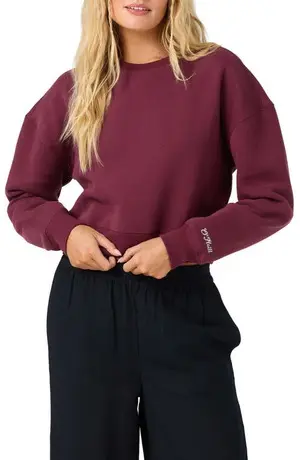 O'Neill Evelyn Cropped Sweatshirt Fig