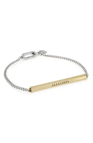 ALLSAINTS Bar Chain Flex Bracelet - Two Tone