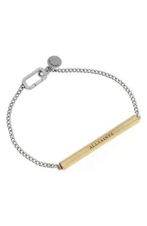 ALLSAINTS Bar Chain Flex Bracelet