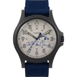 Timex® Peanuts Expedition Acadia Silicone Strap Watch - Blue