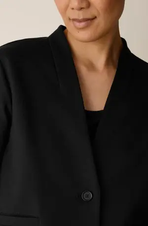 Eileen Fisher High Collar Cropped Jacket