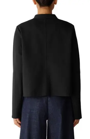 Eileen Fisher High Collar Cropped Jacket