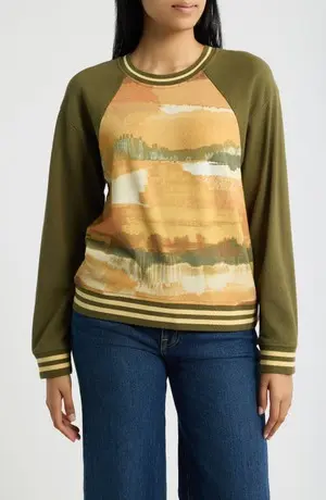 CITY BLUES Landscape Graphic Sweatshirt