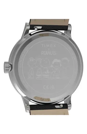 Timex® Peanuts Waterbury Classic Leather Strap Watch