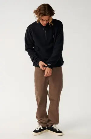 Rip Curl S-series Polartech Crew Quarter Zip Pullover - Black