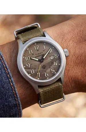 Timex® Expedition Sierra Fabric Strap Watch - Tan