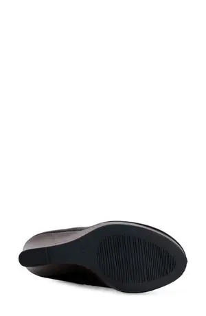 AZALEA WANG Road Faux Leather Platform Wedge Bootie