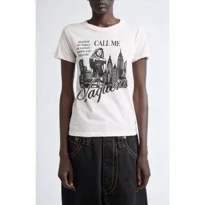 Vaquera Call Me Graphic T-shirt - Pink