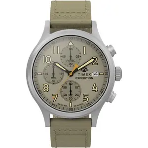 Timex® Expedition Sierra Chronograph Fabric Strap Watch - Tan