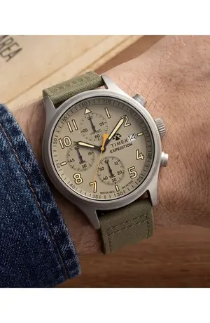 Timex® Expedition Sierra Chronograph Fabric Strap Watch
