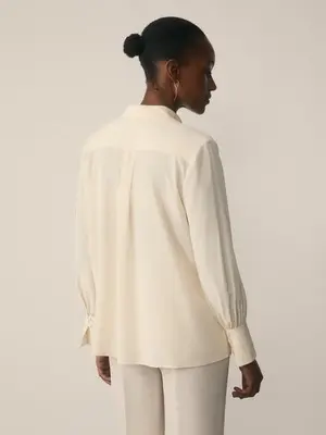 The Fold Corso Silk Shirt - Neutral